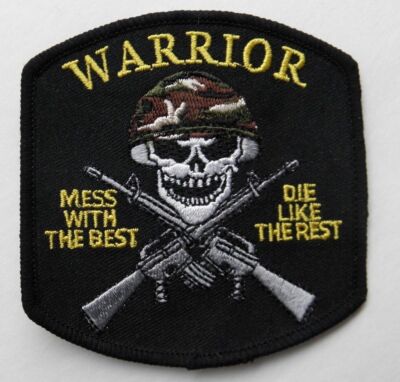 Warrior Mess with Best Special Forces Cross Rifles Embroidered Patch ...