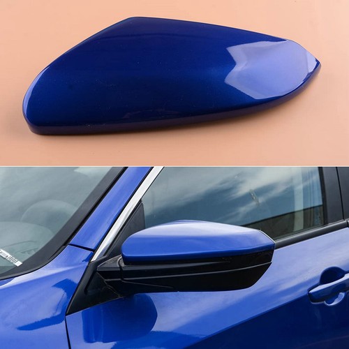 Blue Left Side Car Mirror Cover Trim Cap Replacement For Honda Civic ...