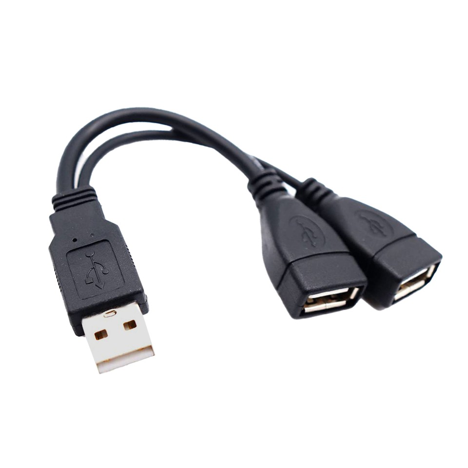 2pcs USB Splitter 2 In 1 Out High-Speed Y Cable USB Port Splitter USB Y ...