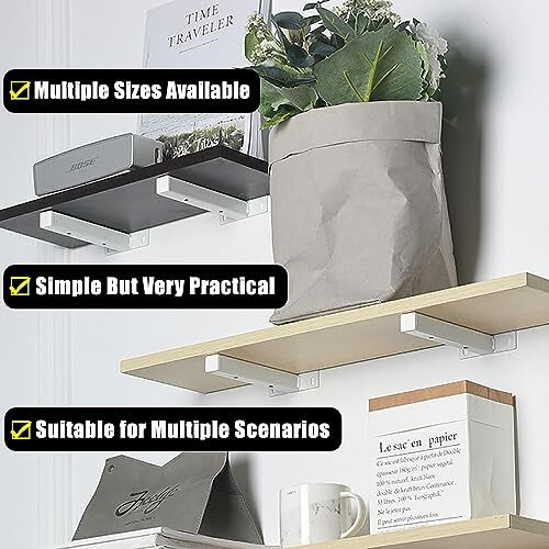 Floating Shelf Bracketswhite T Bracket For Shelves Heavy Duty Hidden ...