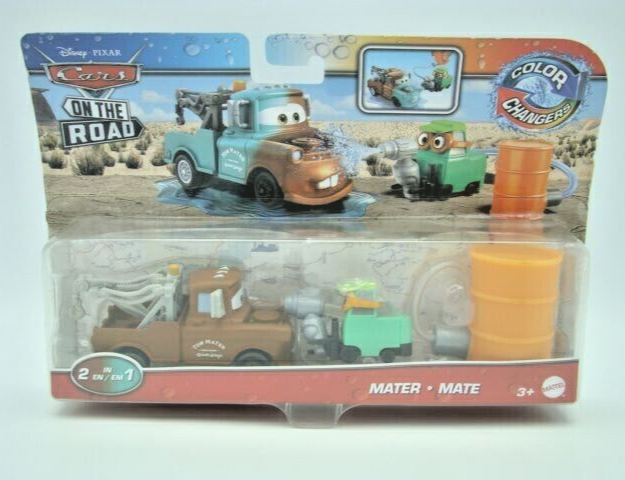 Disney Pixar Cars On The Road Color Changers Mater w Pitty + Barrel New ...