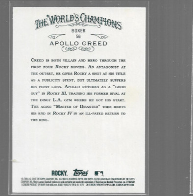 Apollo Creed 2015 Creed Allen & Ginter | eBay
