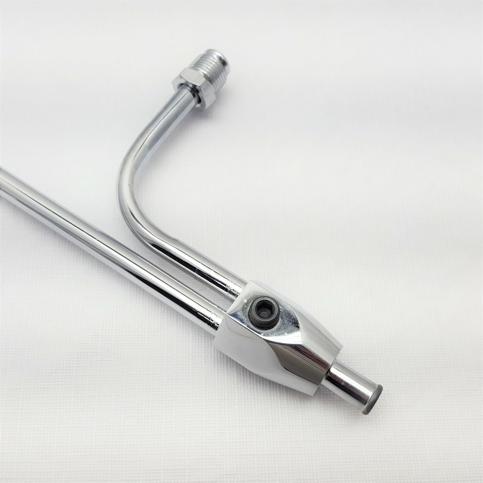 Chrome dual fuel line feed Holley 4150 double pumper carburetor 9-5/16 ...