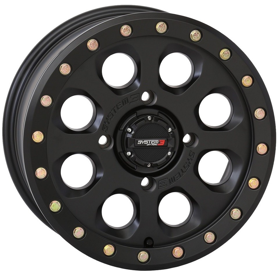 System 3 SB-7 14" Wheels Black (4+3) 29" Carnage Tires Polaris Ranger ...