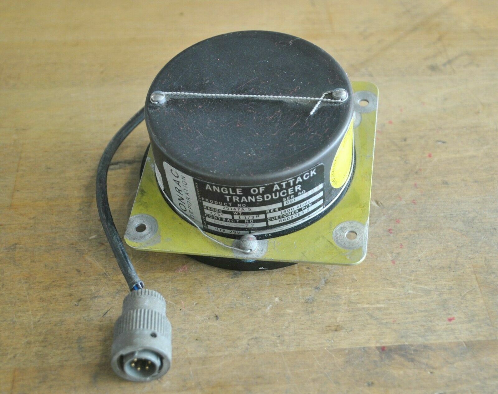 Conrac 28V Angle of Attack Transducer Sensor 6608263-2 25147A-5 for ...