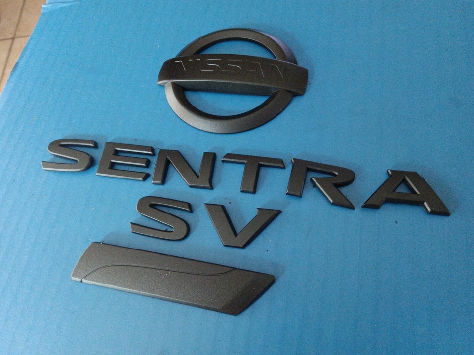 NISSAN SENTRA SV 2013-19 REAR TRUNK EMBLEM PURE DRIVE LOGO BLACK ...