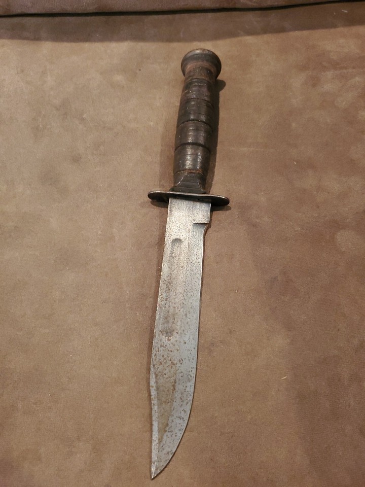 USA-Japan-Israel Kabar 7” Knife w Sheath IDF Israeli Army Combat Eng ...