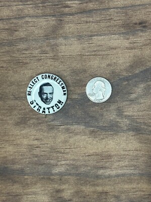 Re-Elect Congressman Stratton Vintage Button | eBay