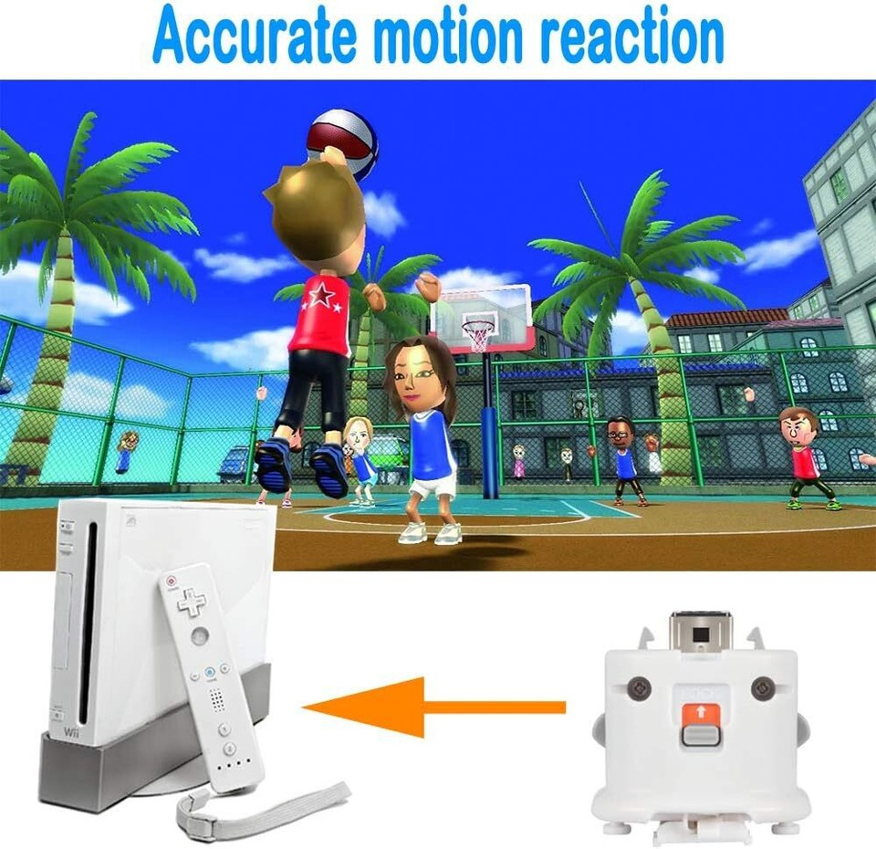 2PC For Wii Motion Plus Sensor Adapter Attachment Nintendo Wii /Wii U ...