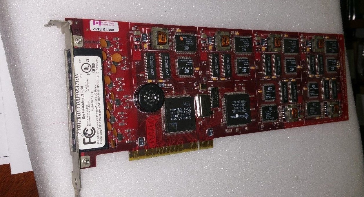 COMTROL RM2-AP6J11-P11 ROCKETMODEM II V.90 6 PORT PCI ADAPTER WITH ...