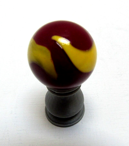 VINTAGE MEDIUM SUNBURST/RED DEVIL GLASS MARBLE SHOOTER 24.51mm RED AND ...