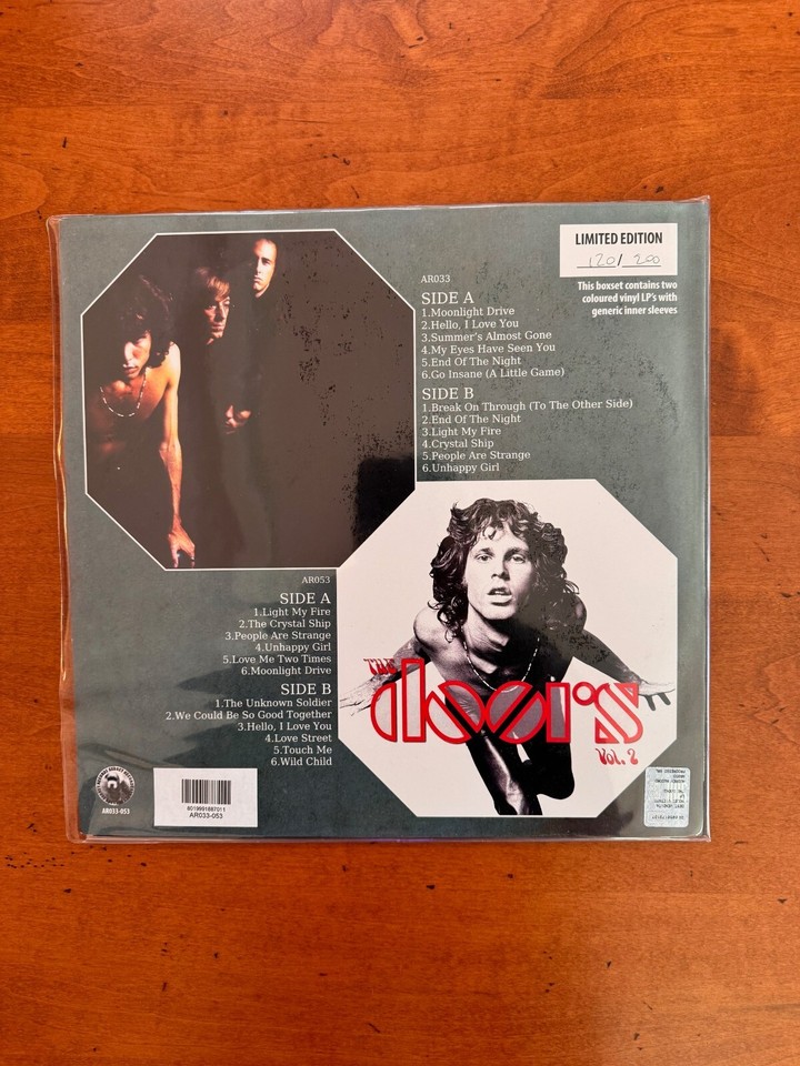 THE DOORS COLLECTION - 2-LP - BLUE/LIGHTER PINK VINYL - LE - #'RD TO ...