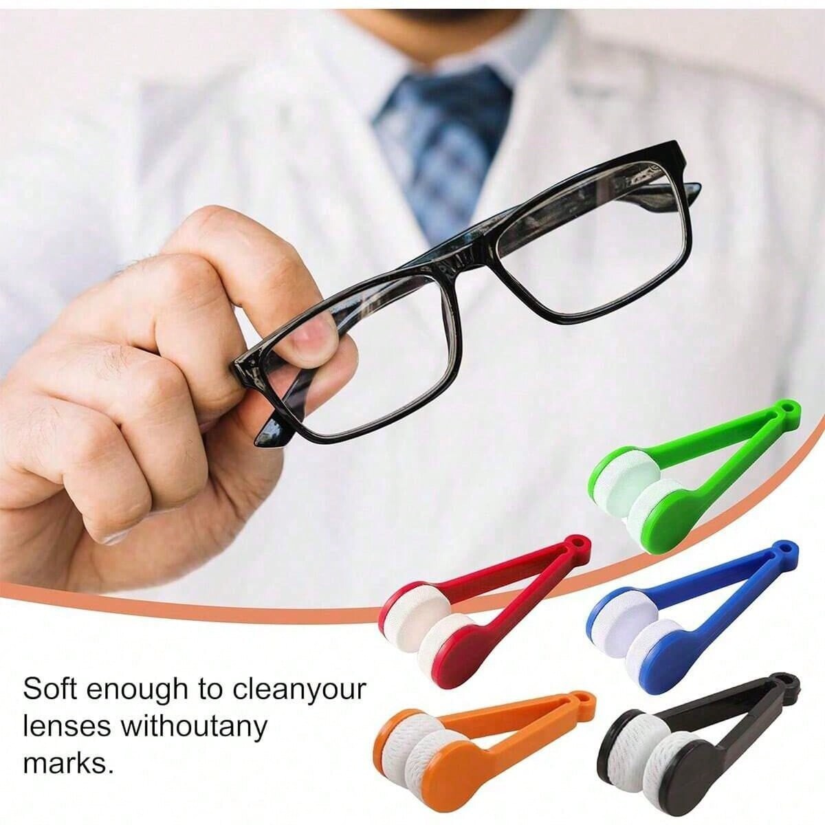 1pc & 5pcs Glasses Lens Microfibre Cleaner Spectacles Eyeglasses ...