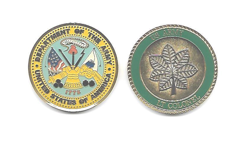 ARMY LIEUTENANT COLONEL MILITARY CHALLENGE COIN | eBay