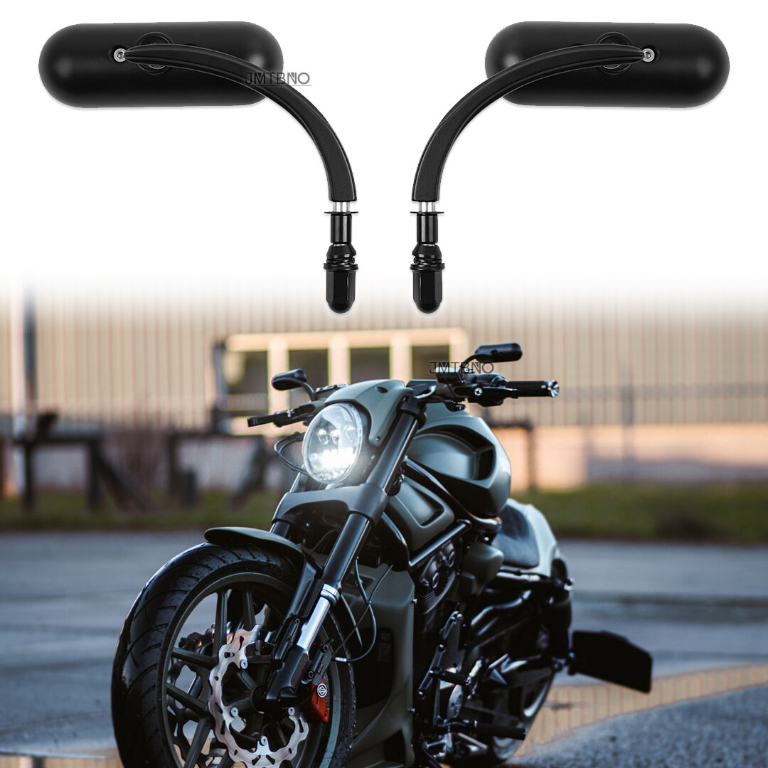 Motorcycle Oval Rear View Mirrors For Harley Davidson V ROD VROD Muscle ...