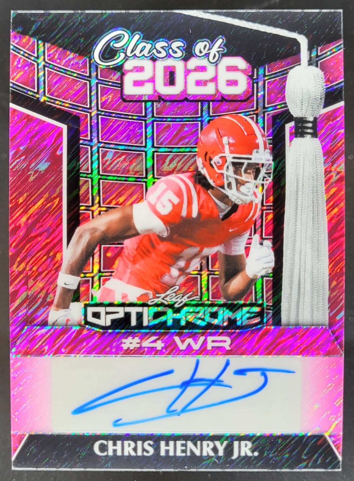 Chris Henry 2025 Leaf Optichrome #26A-CHJ Class of 2026 Autographs ...