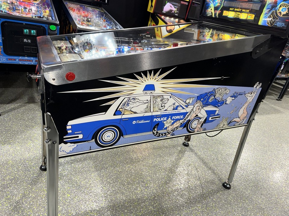 Police Force Pinball Williams 1989 LEDS Free Ship Orange County ...
