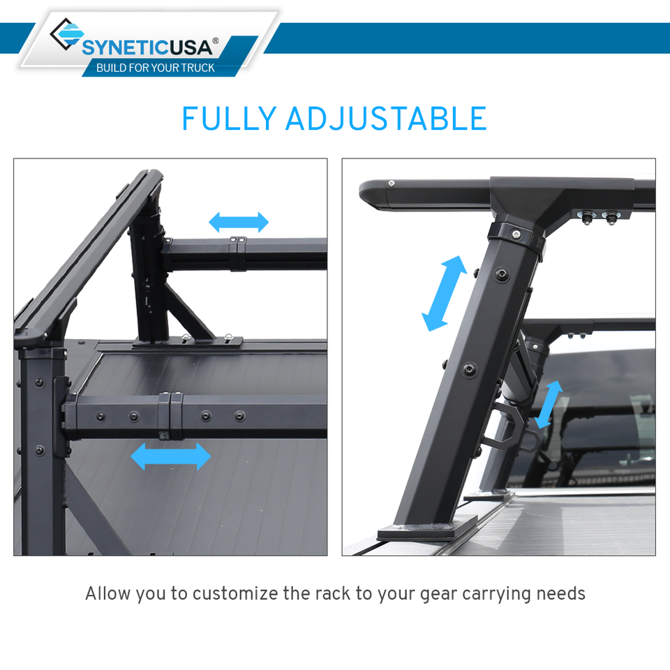 MR Retractable Hard Tonneau Cover +Rack Fit 2010-2026 F-150 6.5ft Long ...