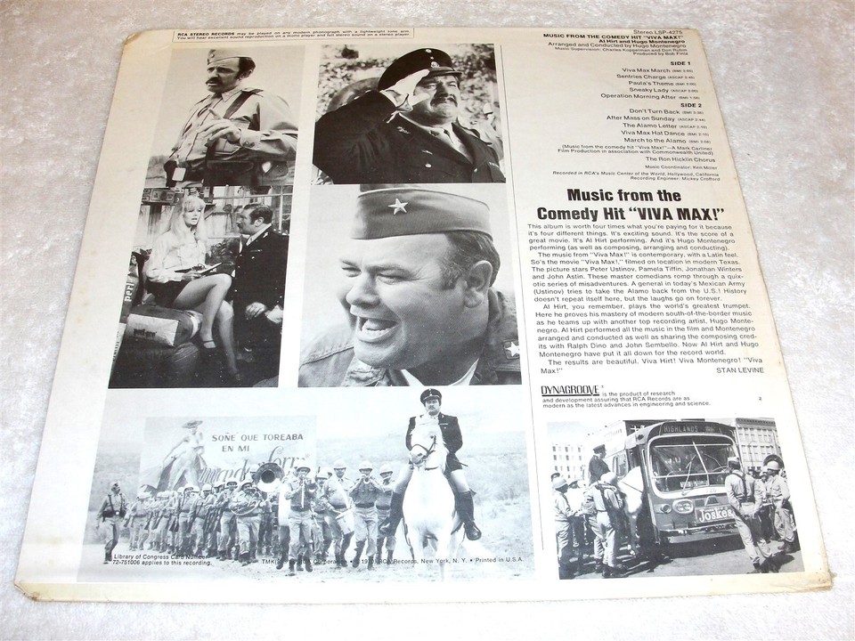 "Viva Max" 1970 Soundtrack/ Comedy LP, SEALED/ MINT!, Al Hirt, Hugo ...