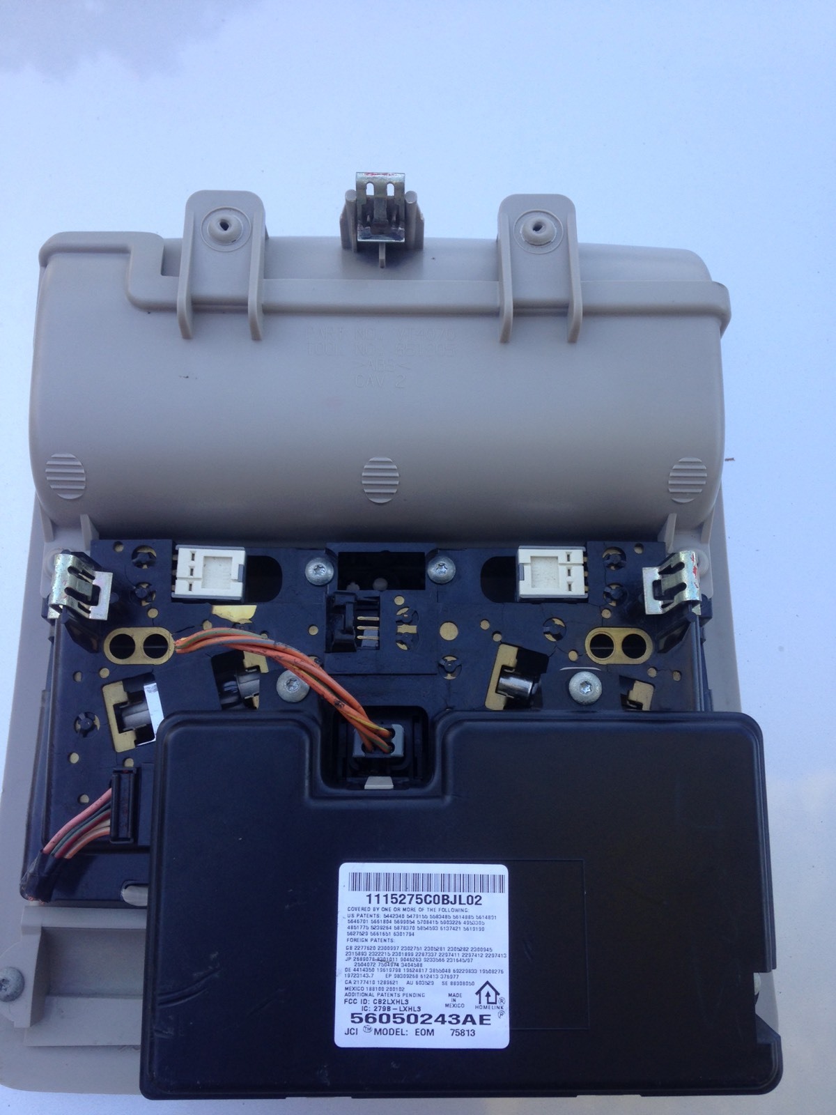 2005 06 HONDA PILOT OVERHEAD CONSOLE CONTROL UNIT LIGHT HOMELINK ...