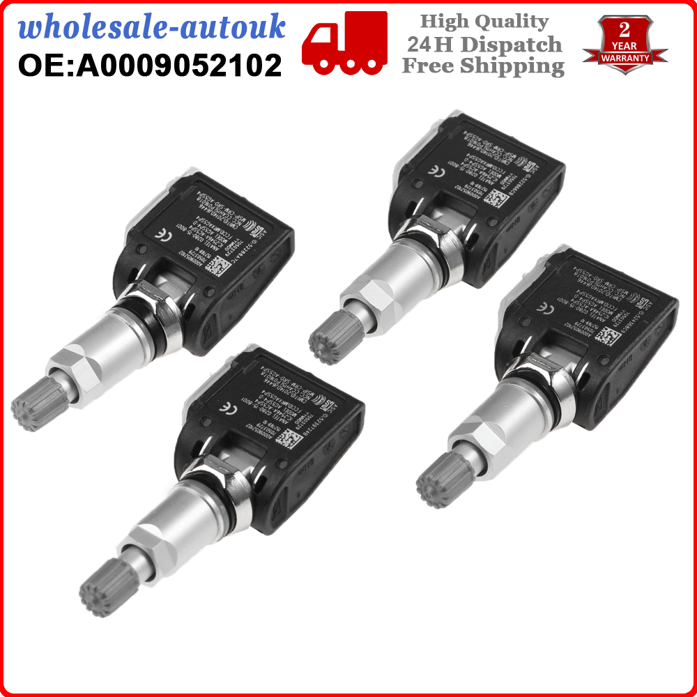 4PCS TPMS Tyre Pressure Sensor A0009052102 Fit For Mercedes-Benz A E ...