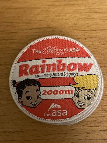 Kellogg's ASA Awards Scheme Rainbow 2000m Swimming Patch/Cloth Badge ...