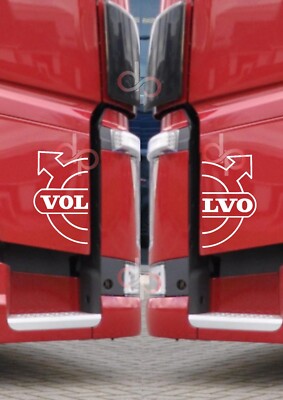 VOLVO TRUCKS X2 HALF VINYL STICKERS HAULAGE CUSTOMISE GRAPHIC FH12 FH16 ...