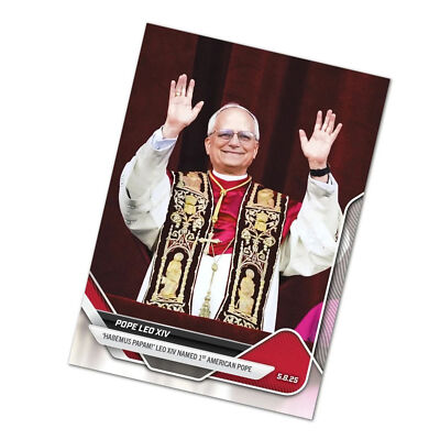 2025 Topps Now 1st American Pope #POPE Pope Leo XIV RC Rookie Card | eBay