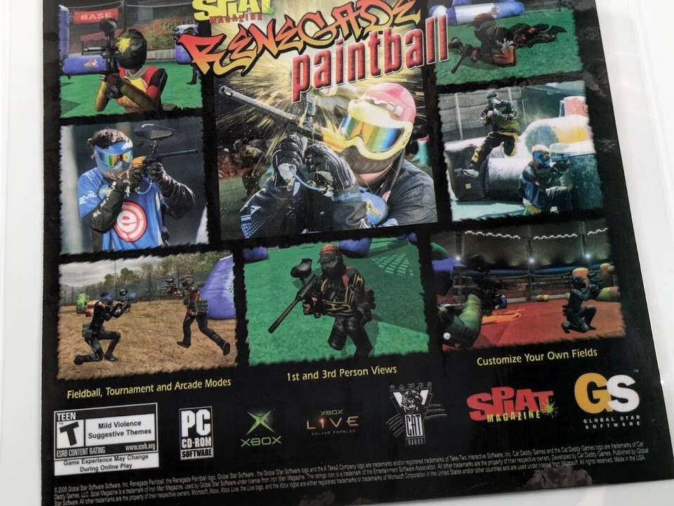 Splat Magazine Renegade Paintball 2005 Ad Laminated First/Third Person ...