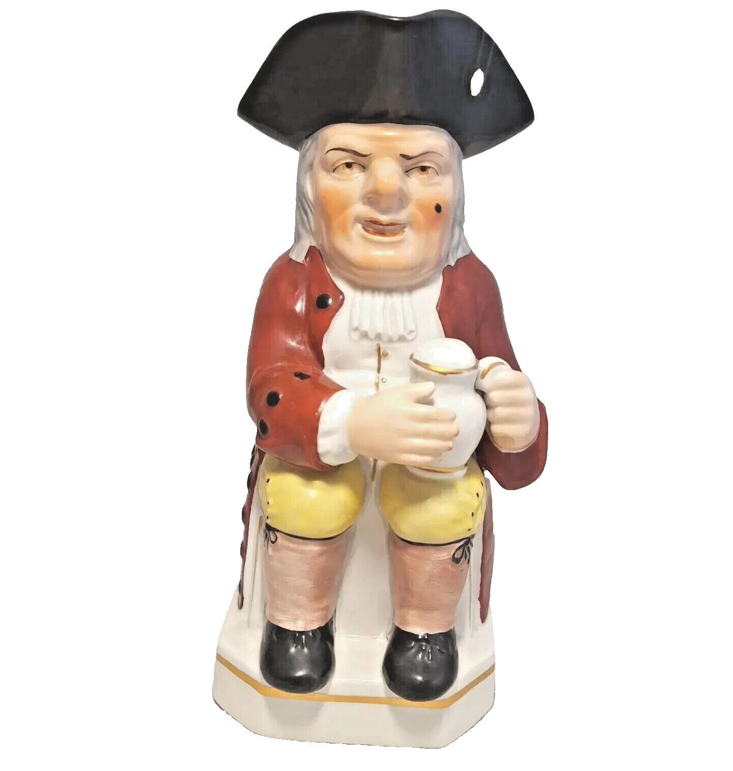 Antique Edme Samson Porcelain Ordinary Toby Jug with Foaming Flagon ...