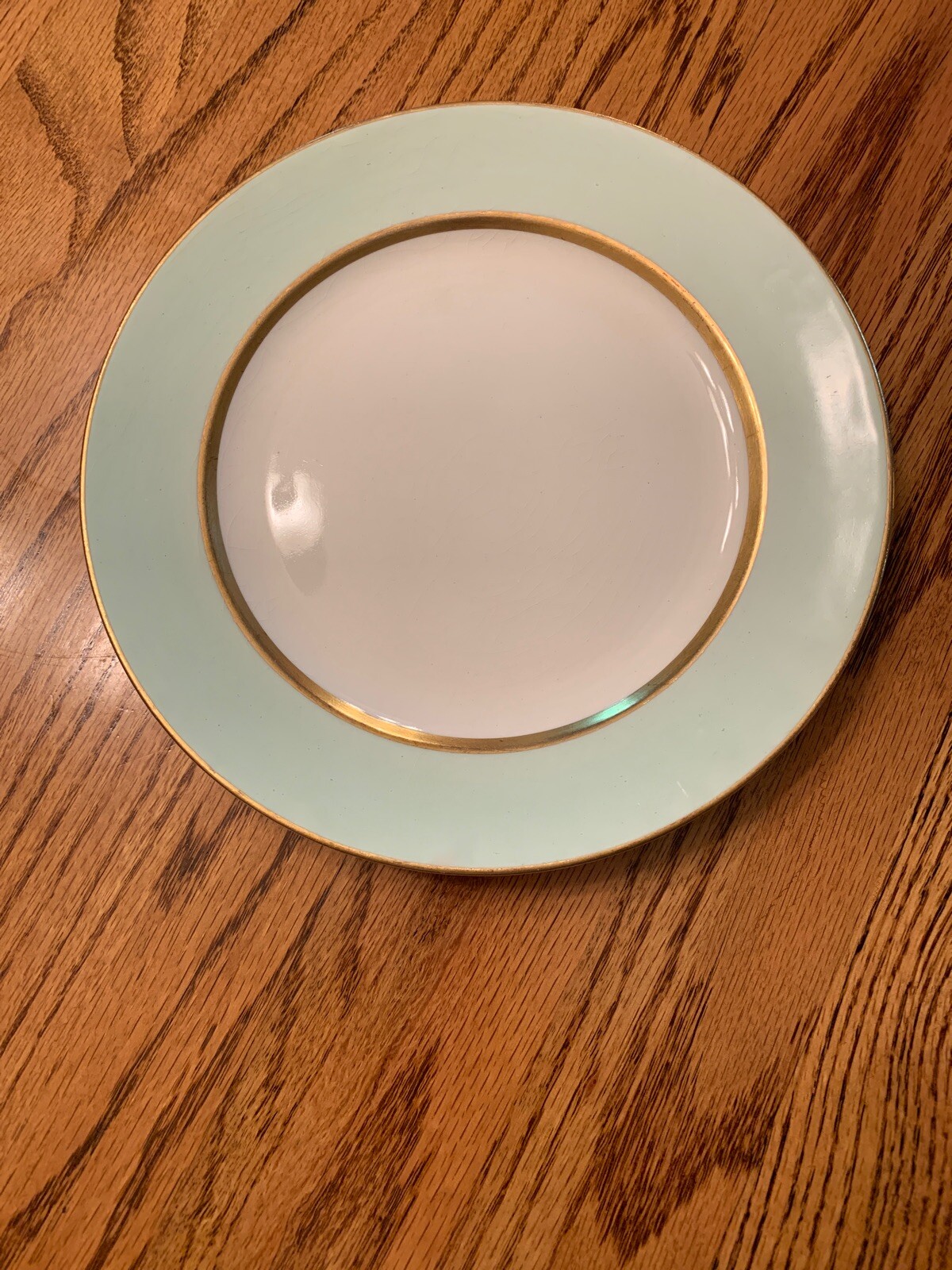 VTG 1940s POPE GOSSER "SPRING" PATTERN 8 1/2" SALAD PLATE-COIN GOLD ...