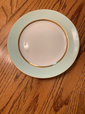 VTG 1940s POPE GOSSER "SPRING" PATTERN 8 1/2" SALAD PLATE-COIN GOLD ...