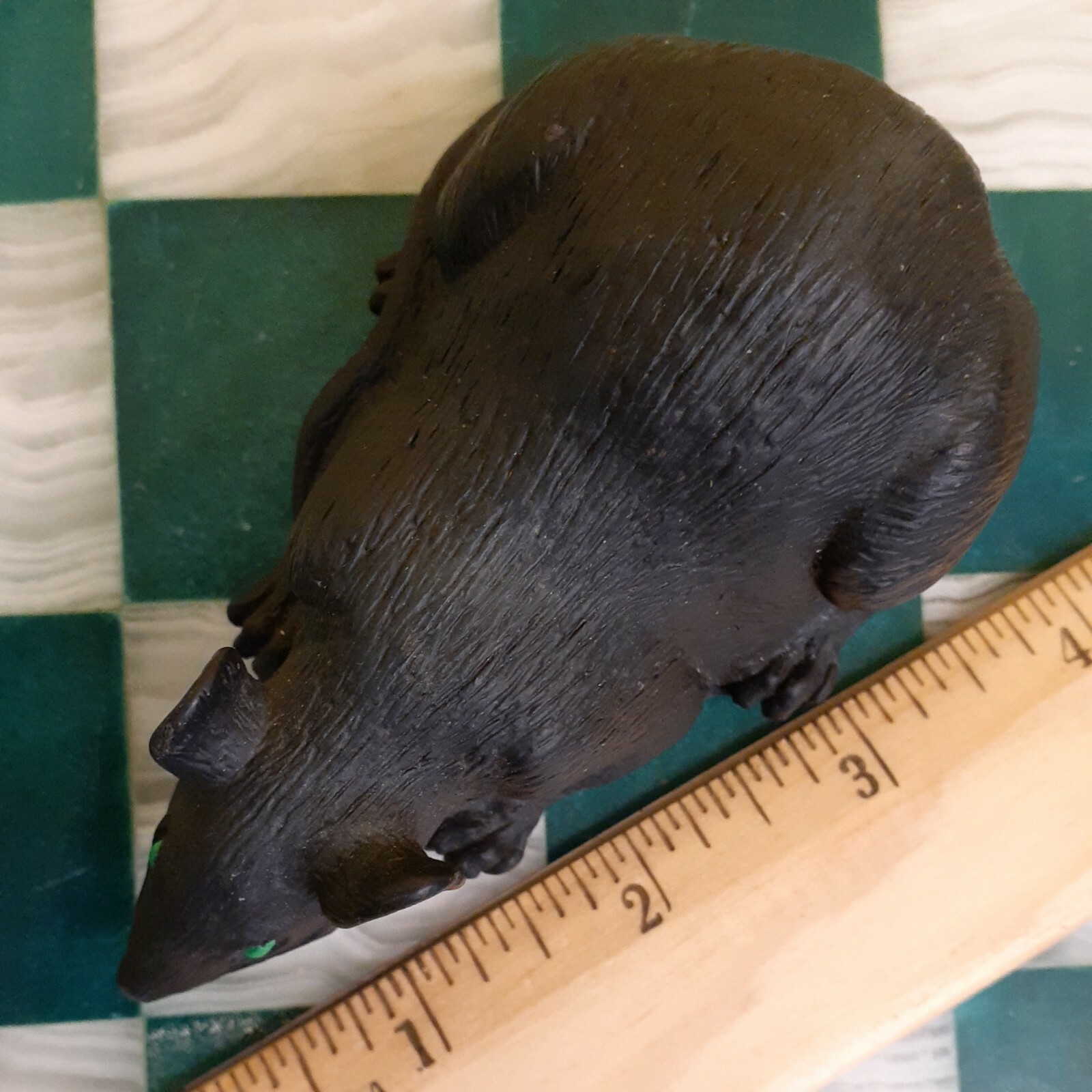 Toy Rat 4" Inch Black Plastic Pullback Friction Toy 1993 Toy State ...
