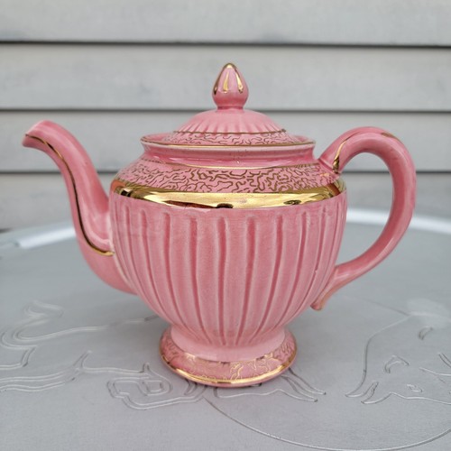 Wales China Tea Pot Pink Gold Trim New York Merchandise Co. Made in ...