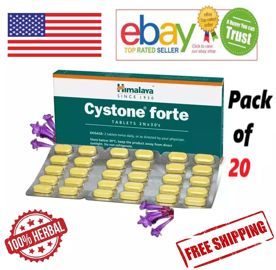 (20 X 60 = 1200 Tabs) Himalaya Cystone Forte For Kidney Health (Free ...