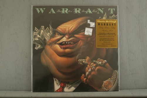 WARRANT Dirty Rotten Filthy Stinking Rich LP sealed 180g CLEAR VINYL ...