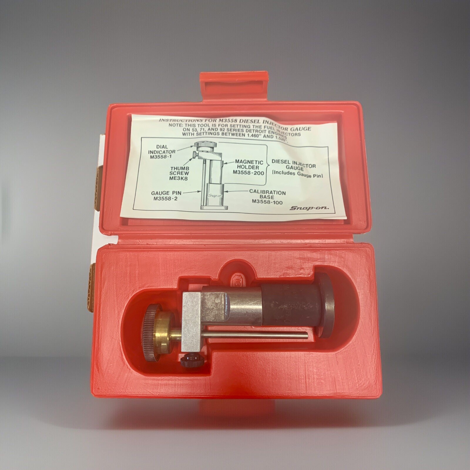 Snap-on M3558 Detroit Diesel Injector Timing Gauge With Case for sale ...