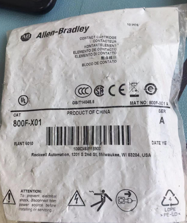 Newest&In Stock With Box AB 800F-X01 Contact Block N CLOSE 10PCS | eBay