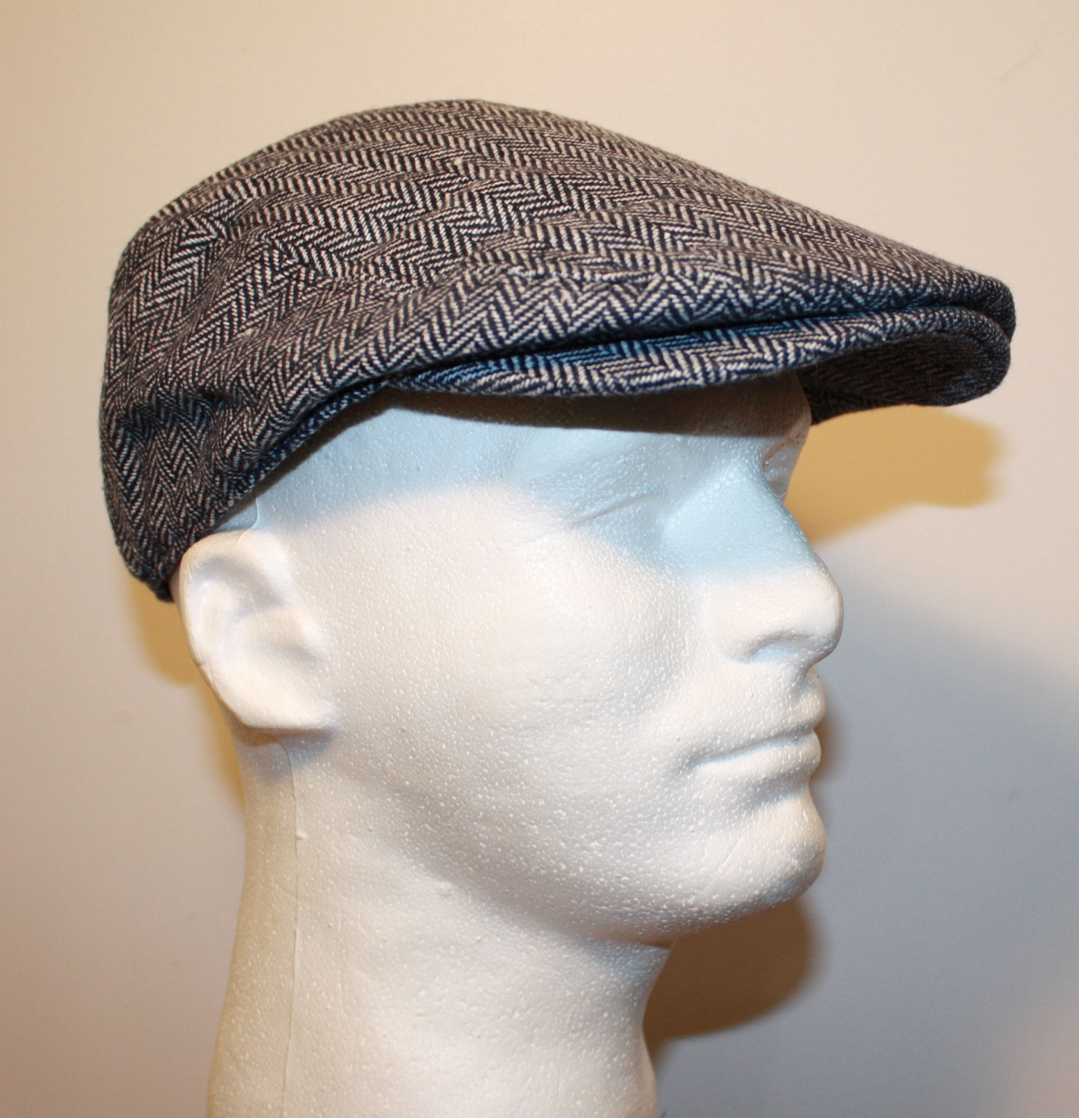CLASSIC WOOL HERRINGBONE FLAT DRIVER IVY GOLF HATS GATSBY CAP - BROWN ...
