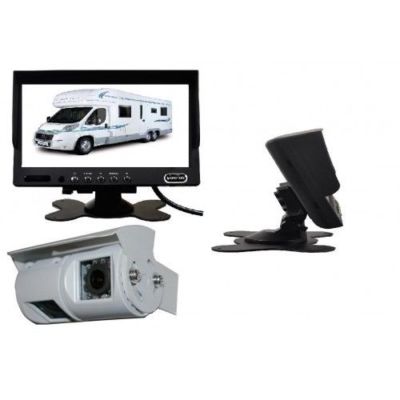 MOTORHOME VAN COLOUR DASH TWIN DOUBLE REVERSING REVERSE CAMERA KIT ...