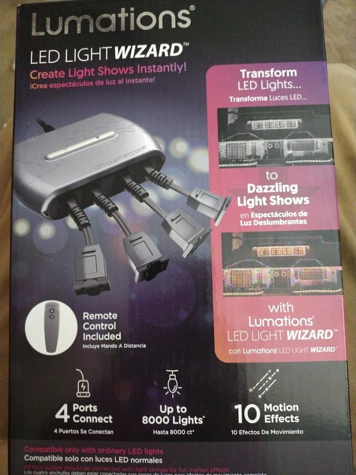 Luminations LED LIGHTWIZARD 4 Ports w Remote Holiday Christmas XMAS ...