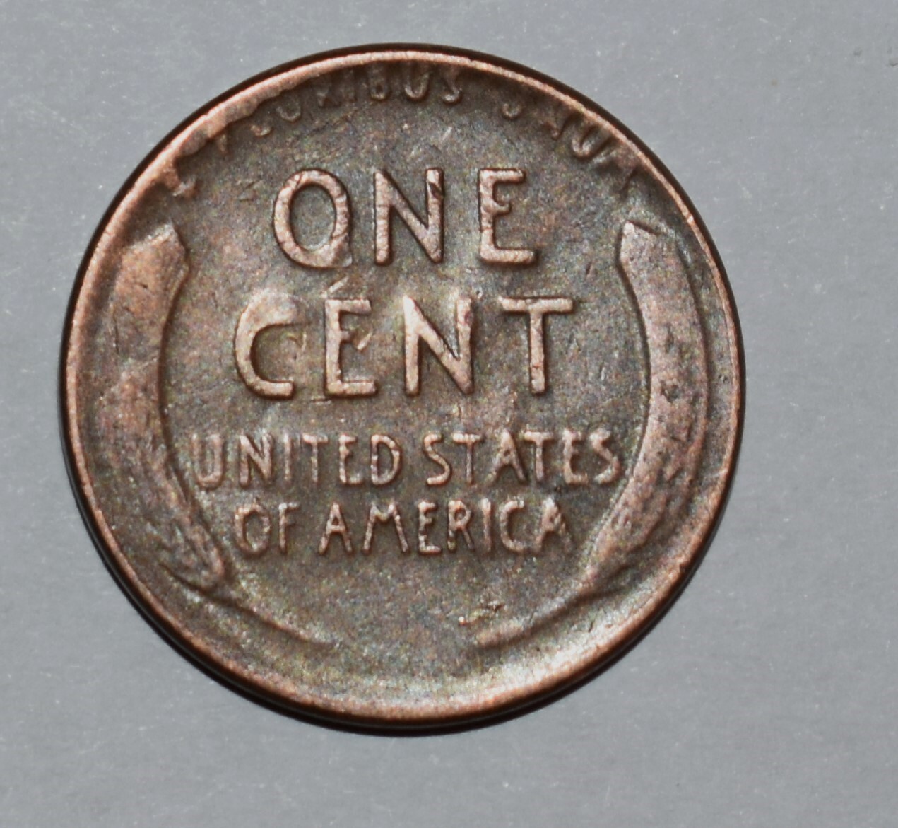 1955 No Mint Wheat Penny One Cent Strike Through Missing L Rim Multi ...