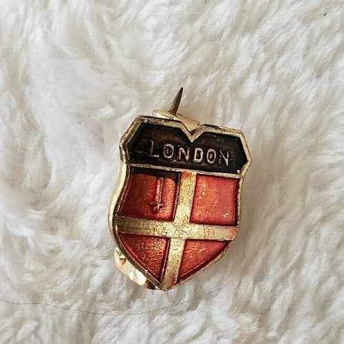 Vintage London City Flag Lapel Pin 1970s 1960s UK Britain ou42 red ...