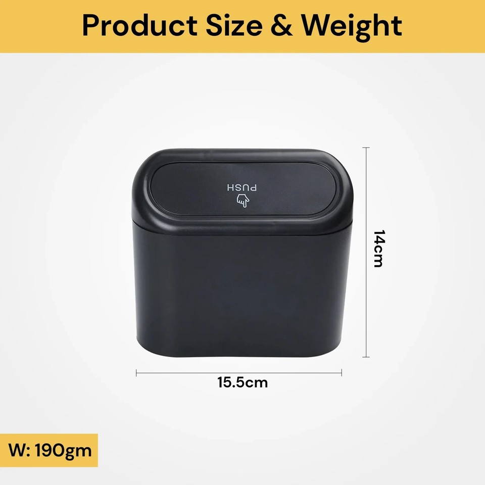 Auto Car Trash Rubbish Can Garbage Dust Dustbin Box Case Holder Bin ...