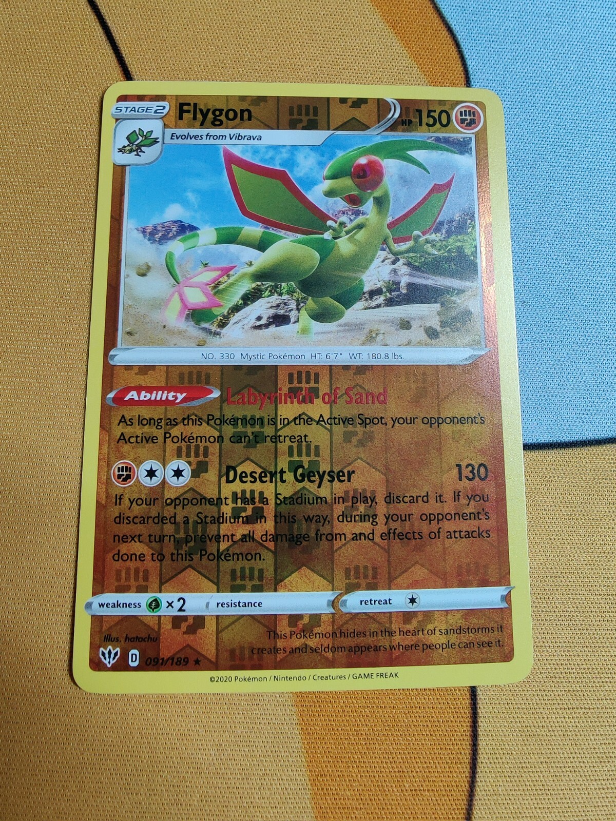 Flygon | Reverse Holo | NM/M | Darkness Ablaze 091/189 | Rare | Pokemon ...