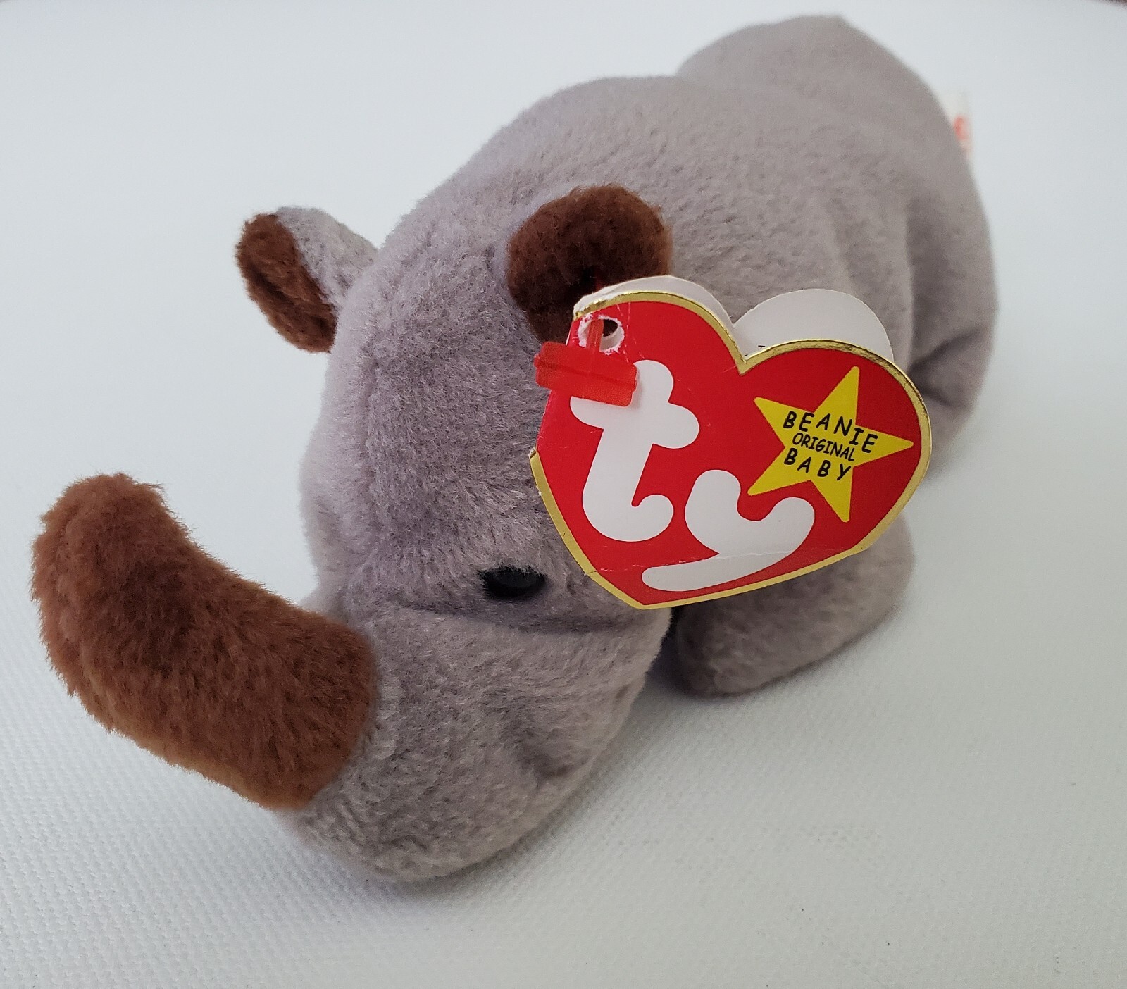 TY The Beanie Babies 1996 Spike The Rhino toy with tag 534262294261| eBay