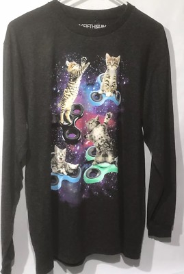Boys Fifth Sun Tee Shirt Long Sleeves Youth XL Digit Kitties Color ...