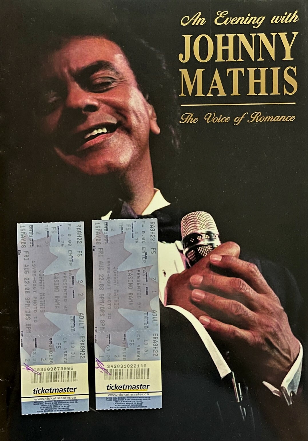 AN EVENING with JOHNNY MATHIS: THE VOICE OF ROMANCE - 2008 PROGRAM ...