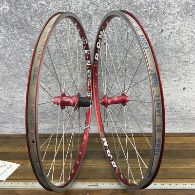 Vintage Ringle 26 in Wheel Set Red RPM XC Rim Hoop 135 mm USA Made 8s ...