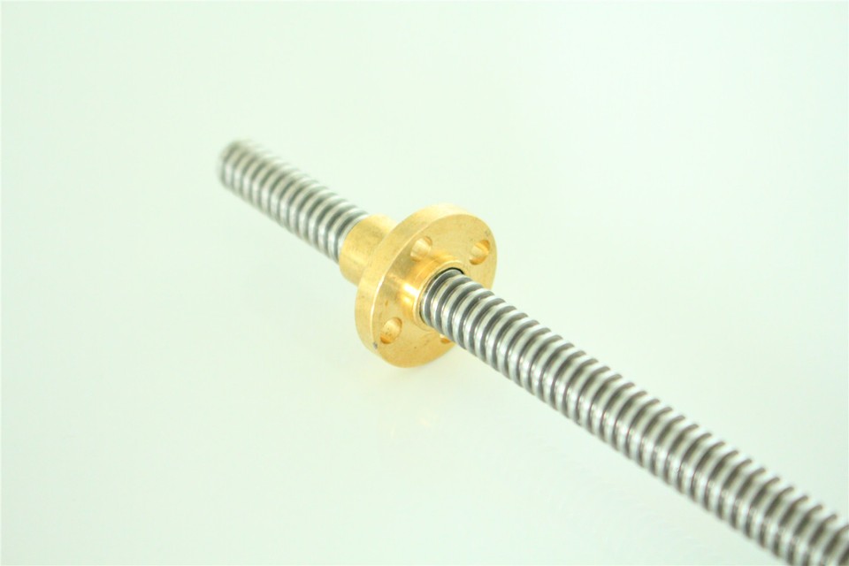 T8 Lead 2/ 8mm Rod Stainless Lead Screw Linear Rail Bar 100mm - 1200mm ...